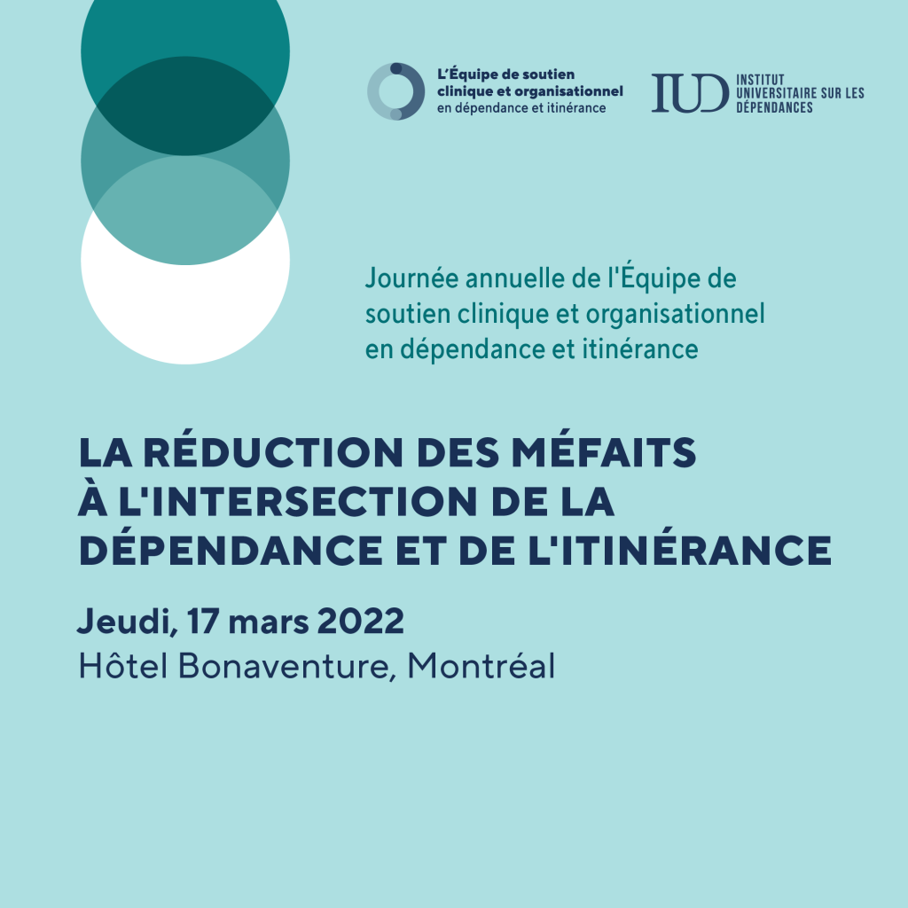 Journée annuelle 2022 de l’ESCODI : La réduction des méfaits à l ...